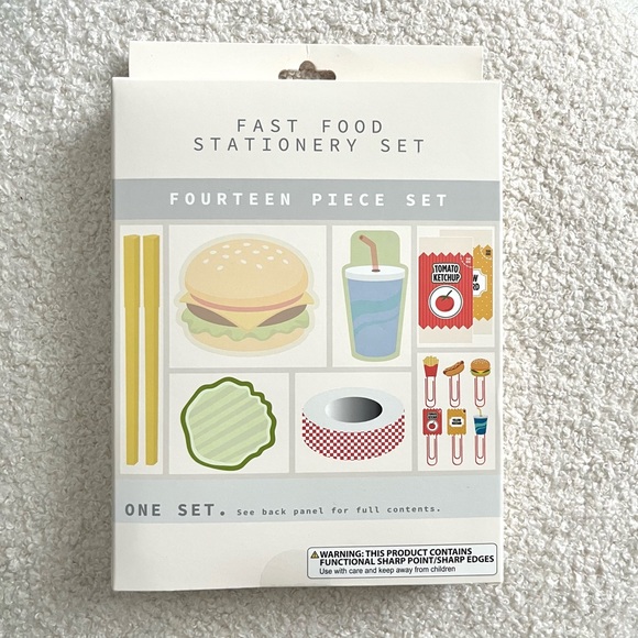 Sanrio | Office | Fast Food Stationery Bundle Set Paper Clips Sticky ...